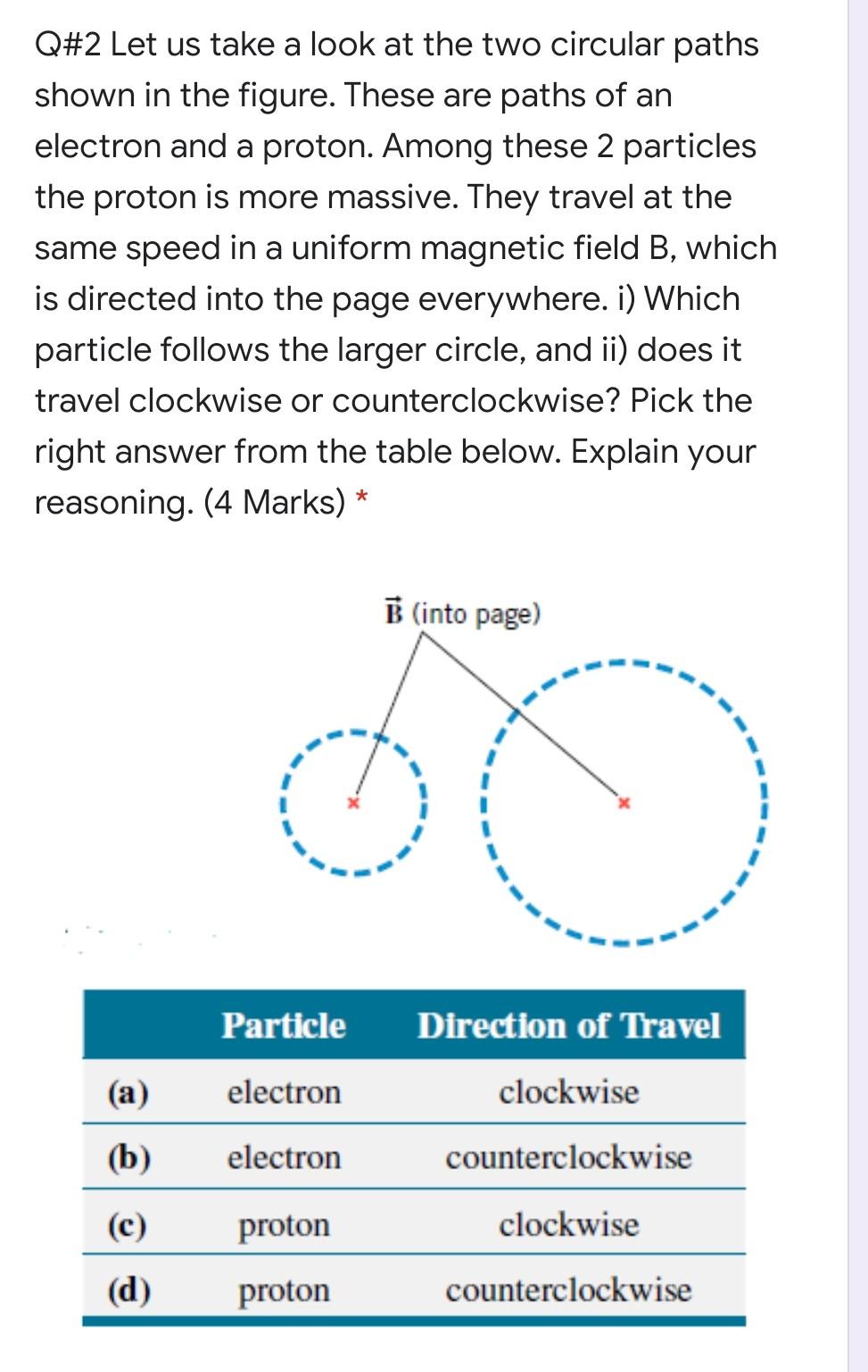 Solved Q#2 Let us take a look at the two circular paths | Chegg.com