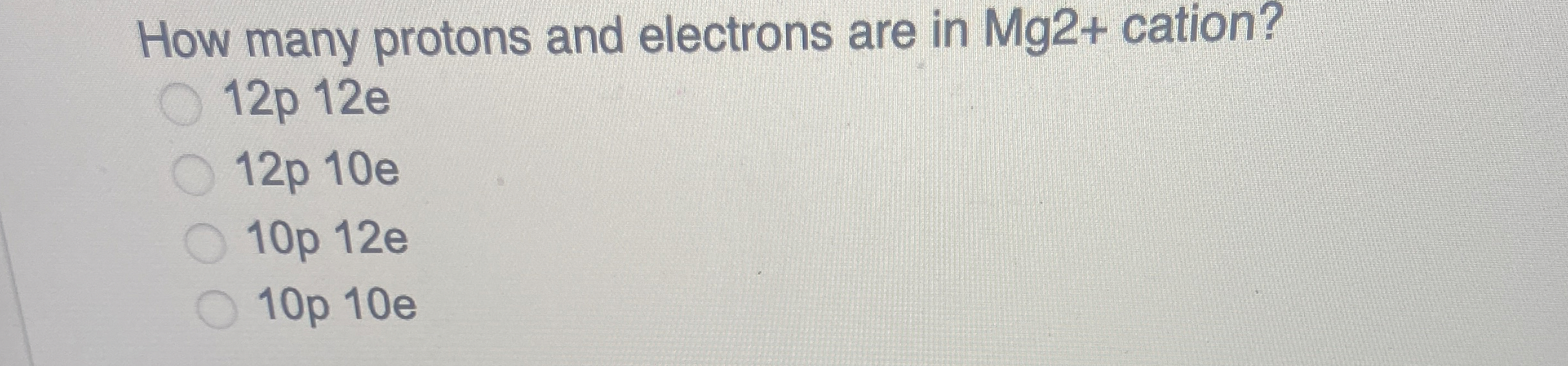 Solved How many protons and electrons are in Mg2+ | Chegg.com