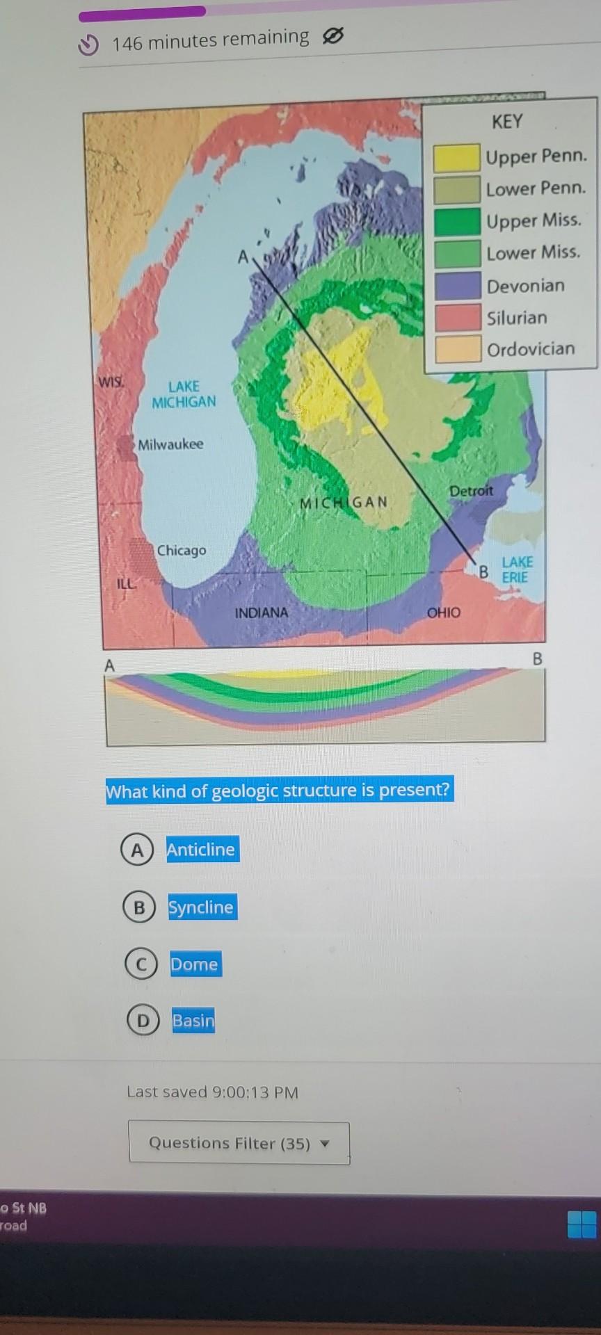 Solved What kind of geologic structure is present? | Chegg.com