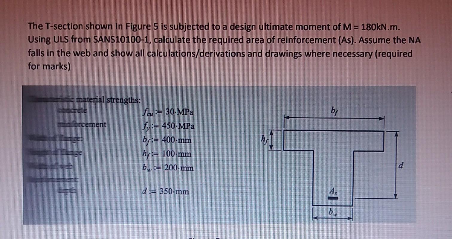 Solved The T-section shown In Figure 5 is subjected to a | Chegg.com