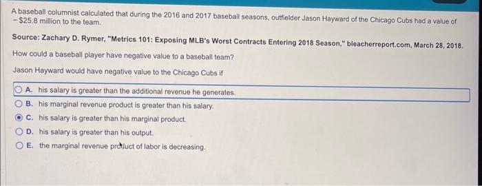 Solved A baseball columnist calculated that during the 2016 | Chegg.com