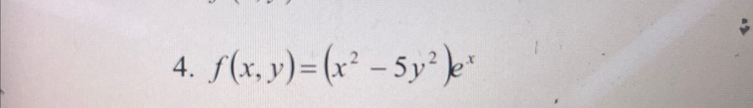 Solved f(x,y)=(x2-5y2)ex ﻿Find F subscript X and F subscript | Chegg.com