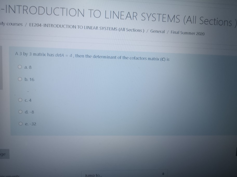 Solved -INTRODUCTION TO LINEAR SYSTEMS (All Sections My | Chegg.com