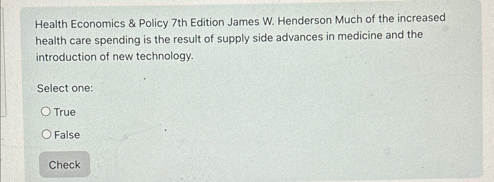 Solved Health Economics & Policy 7th Edition James W. | Chegg.com
