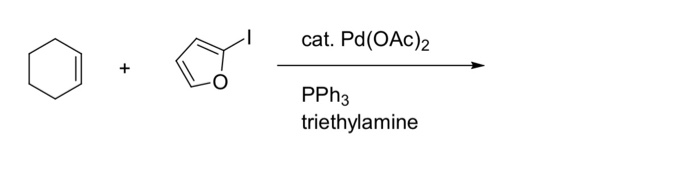 Solved cat. Pd(OAC)2 PPh3 triethylamine 1. H2O2 2. heat | Chegg.com