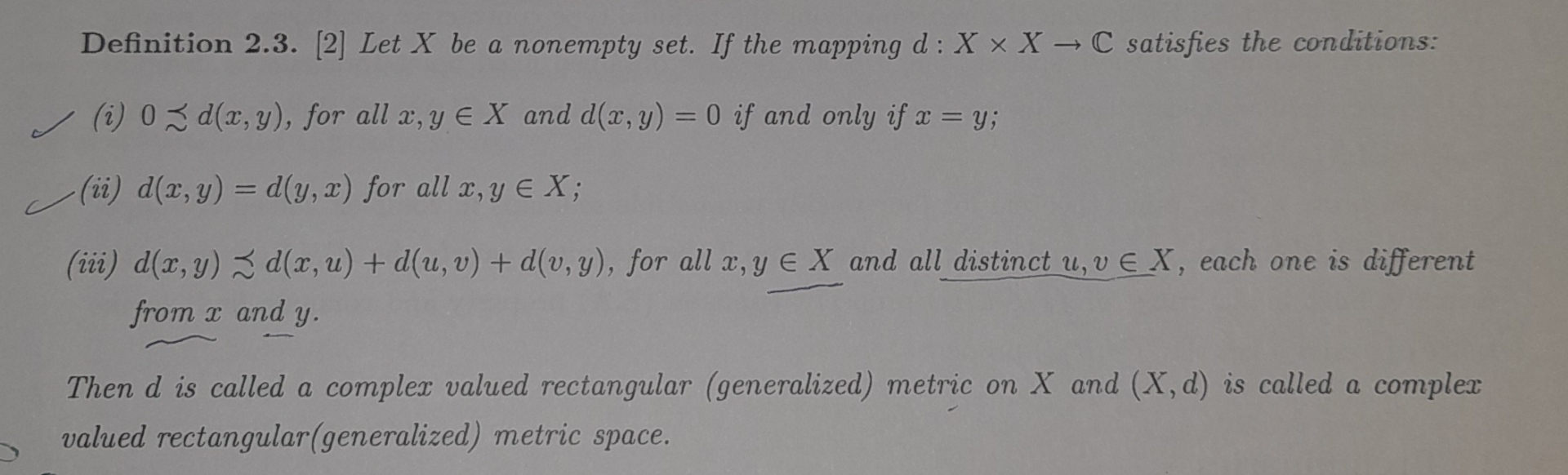 Solved Show That Complex Valued Metric Space Is Complex