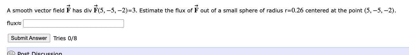 Solved A smooth vector field vec(F) ﻿has div | Chegg.com