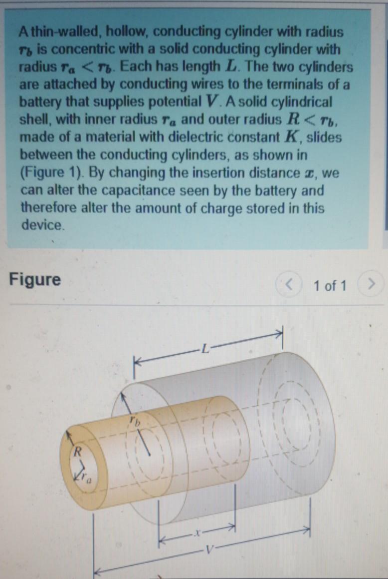 Solved A thin-walled, hollow, conducting cylinder with | Chegg.com