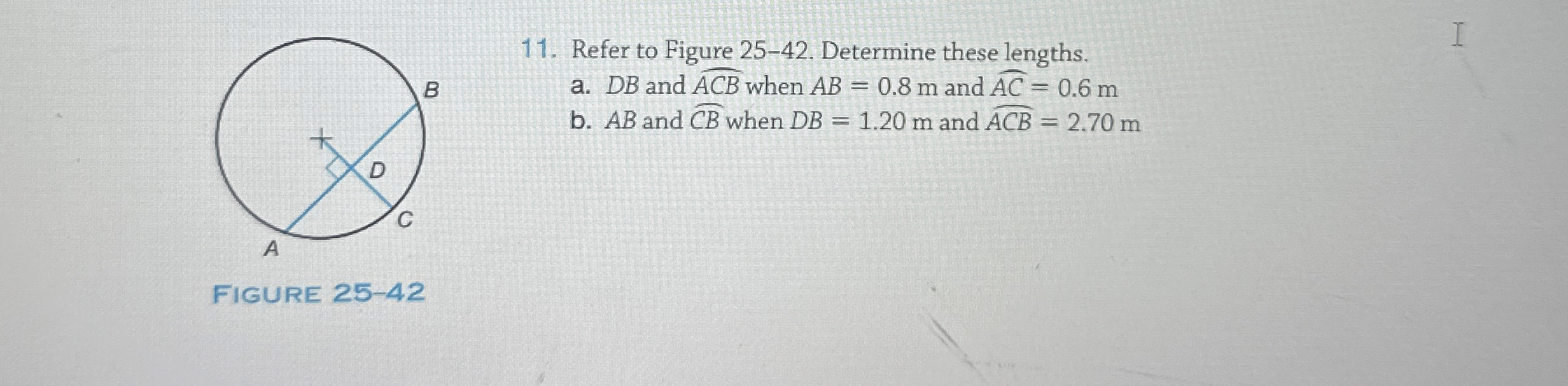 Solved Refer to Figure 25-42. ﻿Determine these lengths.a. DB | Chegg.com