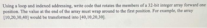 Solved Using A Loop And Indexed Addressing Write Code That 9037