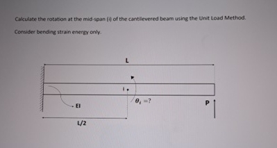 Solved Calculate the rotation at the mid-span (i) ﻿of the | Chegg.com