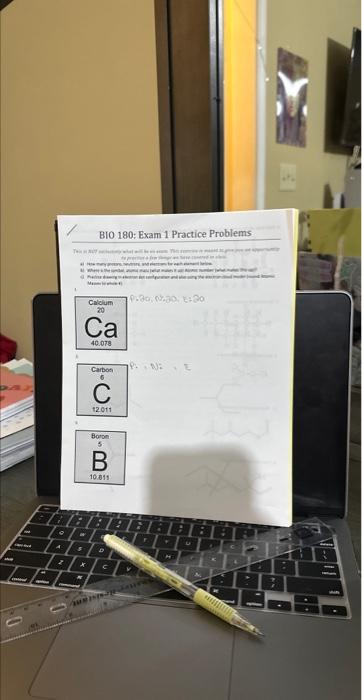 Solved MM CM START HERE TI BIO 180: Exam 1 Practice Problems | Chegg.com