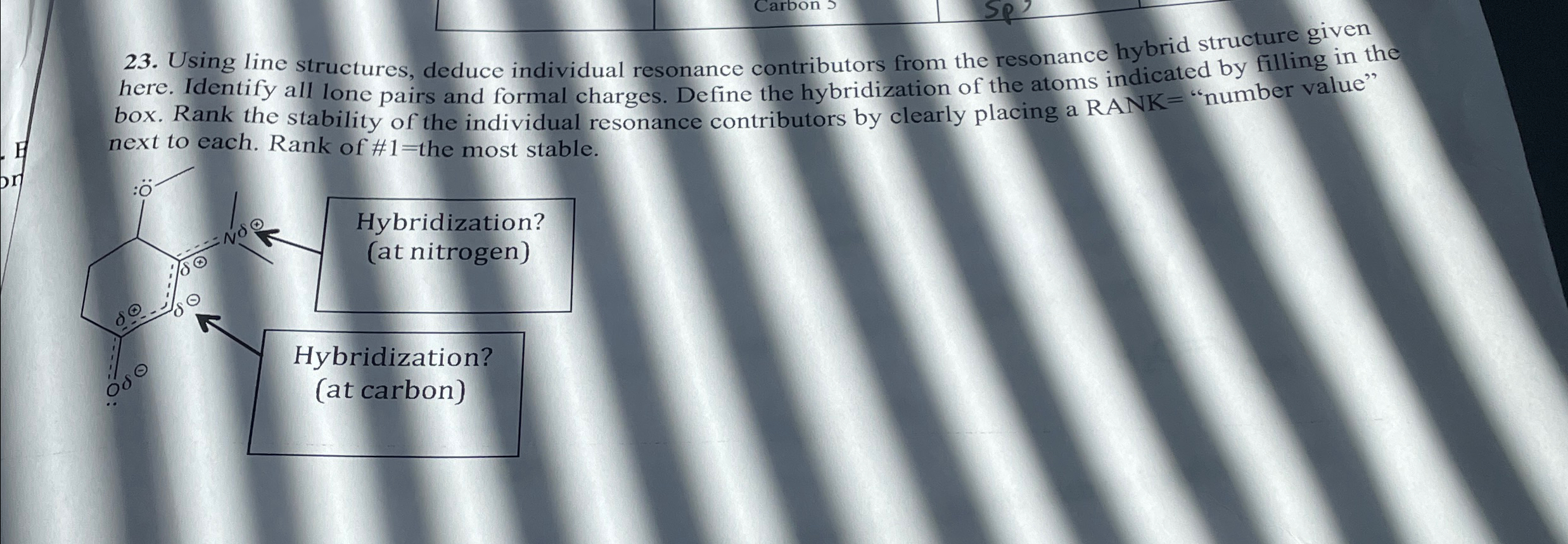 Solved Using line structures, deduce individual resonance | Chegg.com