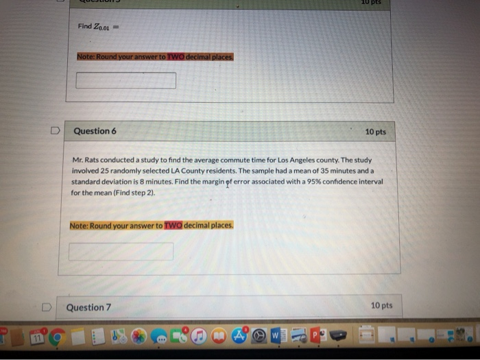 Solved 10 PES Find 20.01 = Note: Round your answer to TWO | Chegg.com