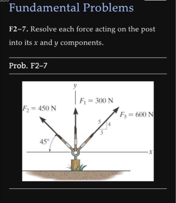 Solved *2-4 The vertical force F acts downward at A on the | Chegg.com