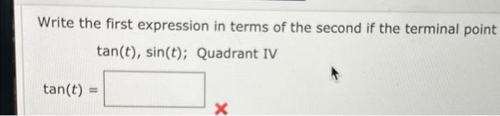Solved Write the first expression in terms of the second if | Chegg.com