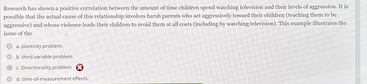 Solved Research has shown a positive correlation between the | Chegg.com