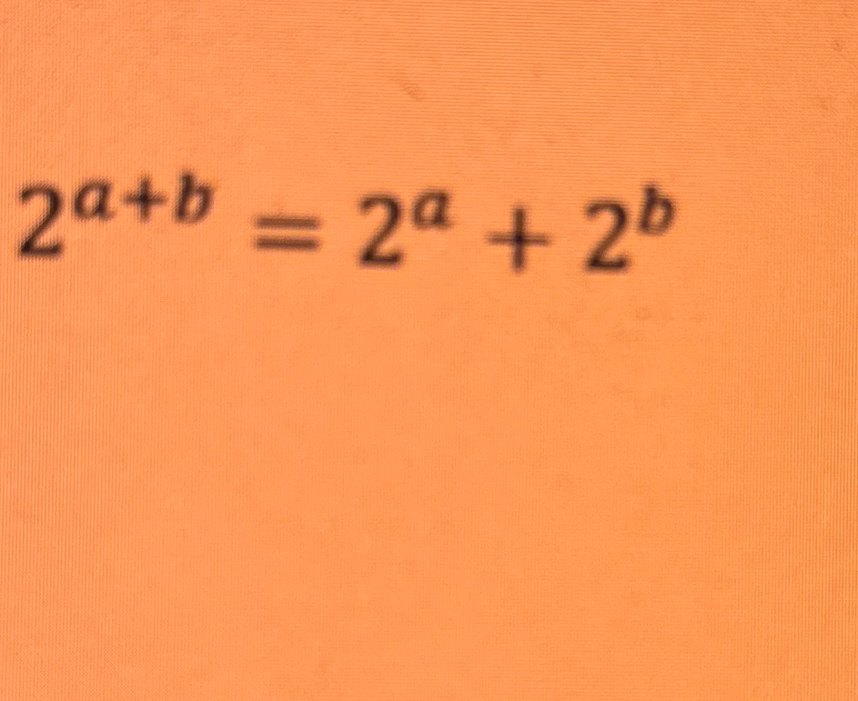 Solved 2a+b=2a+2bFind real numbers that would make this true | Chegg.com
