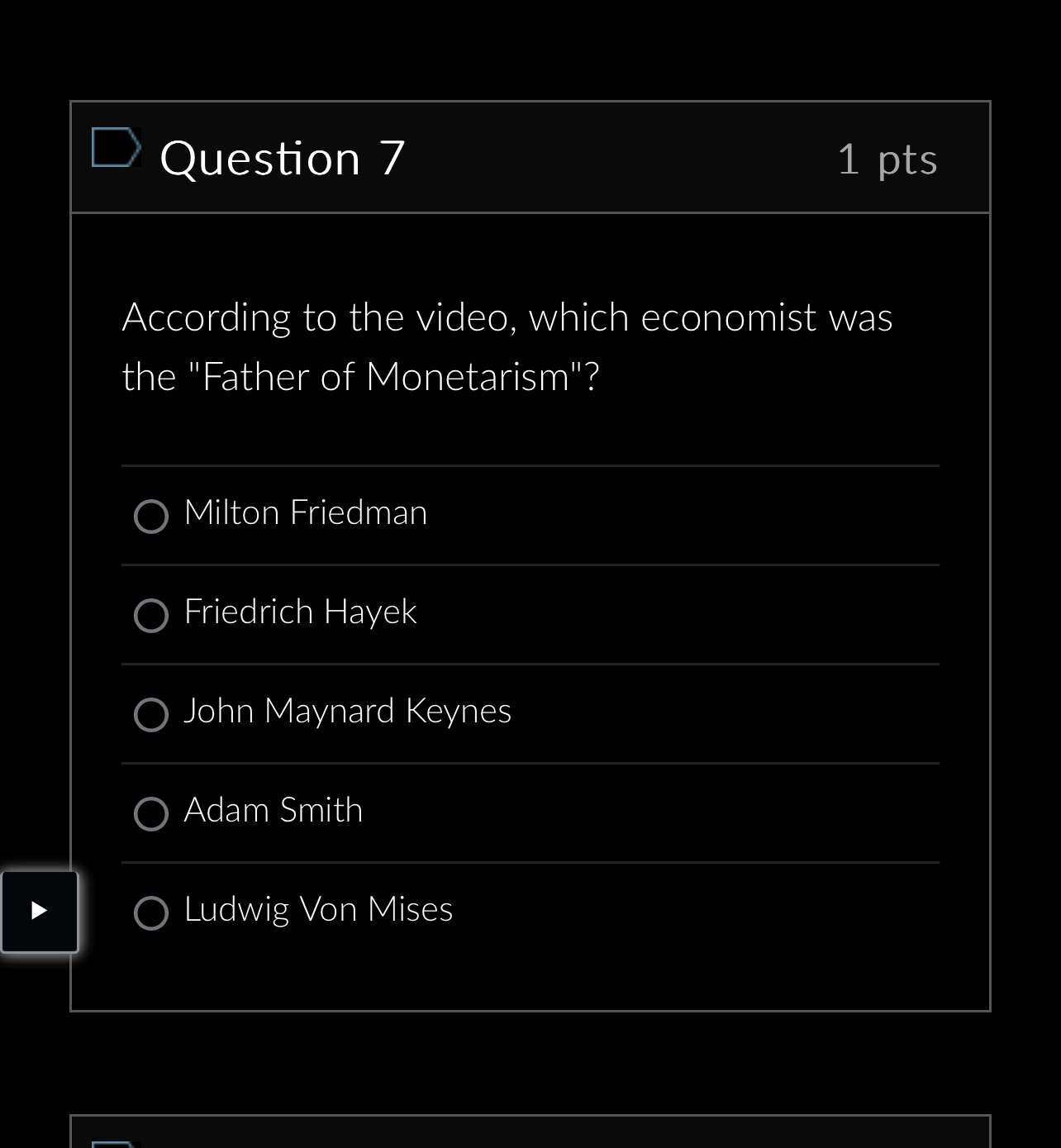 Solved Question 71 ﻿ptsAccording to the video, which | Chegg.com