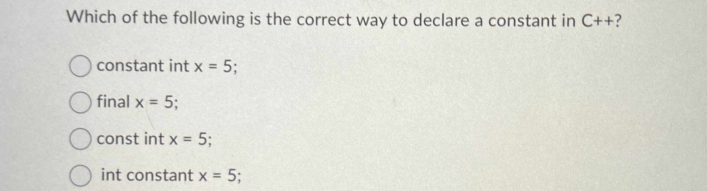 Solved Which of the following is the correct way to declare | Chegg.com