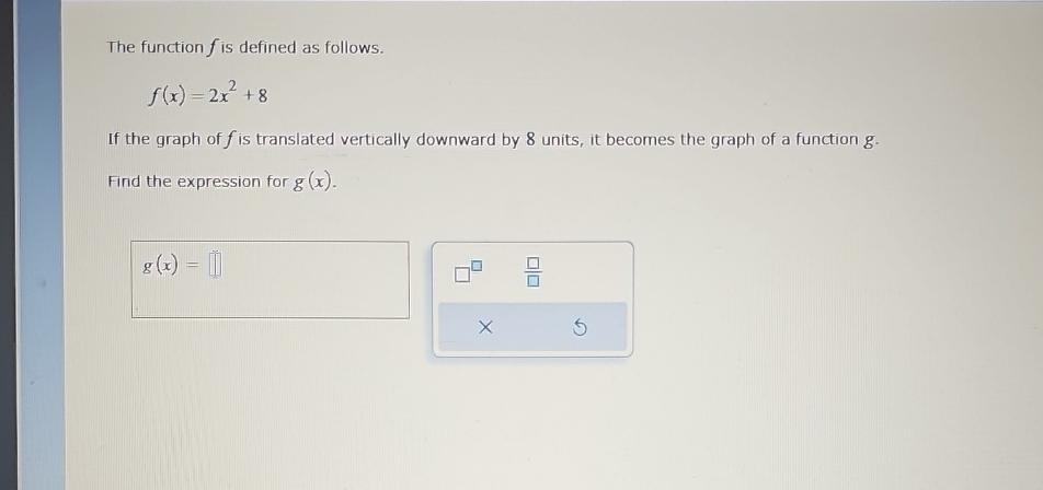 Solved The function f ﻿is defined as follows.f(x)=2x2+8If | Chegg.com