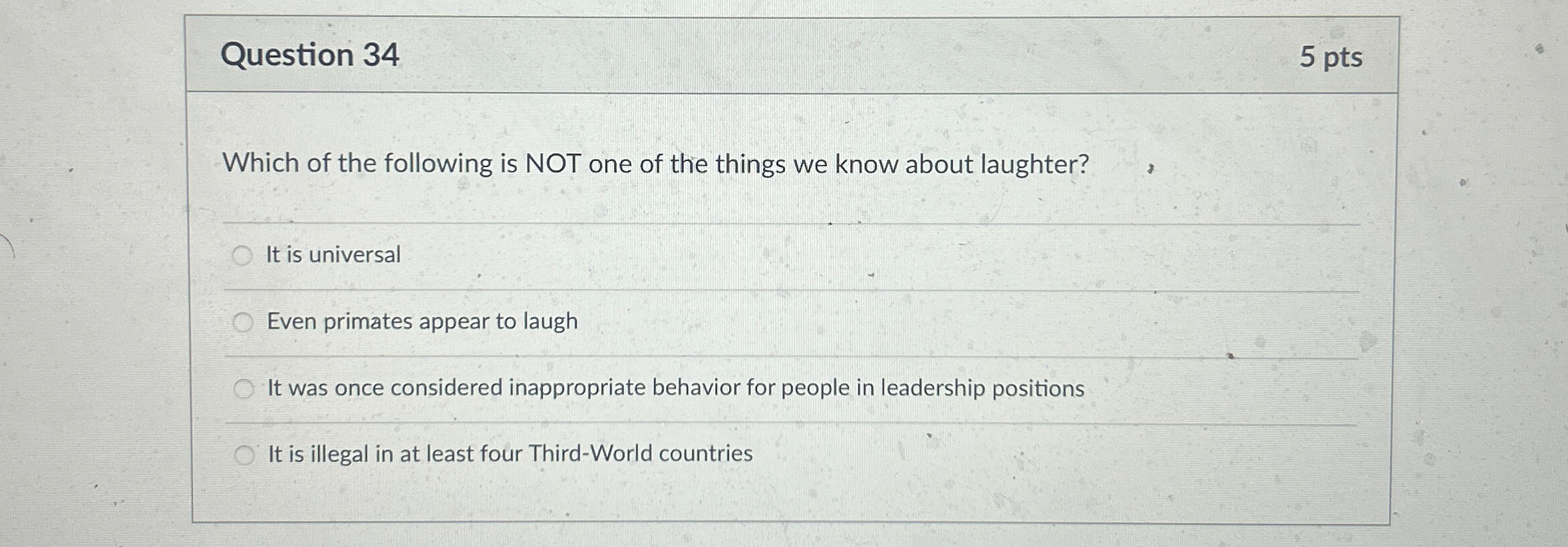 Solved Question 345 ﻿ptsWhich of the following is NOT one of | Chegg.com