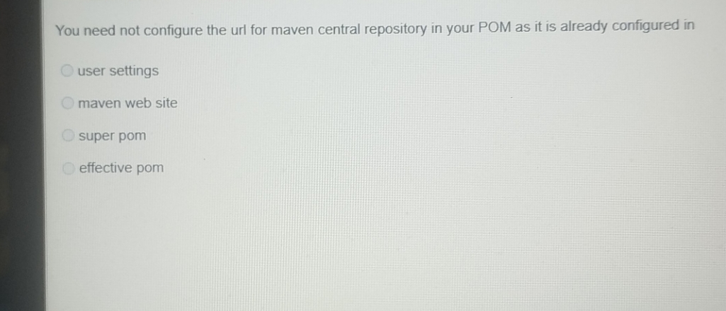 Solved You need not configure the url for maven central | Chegg.com