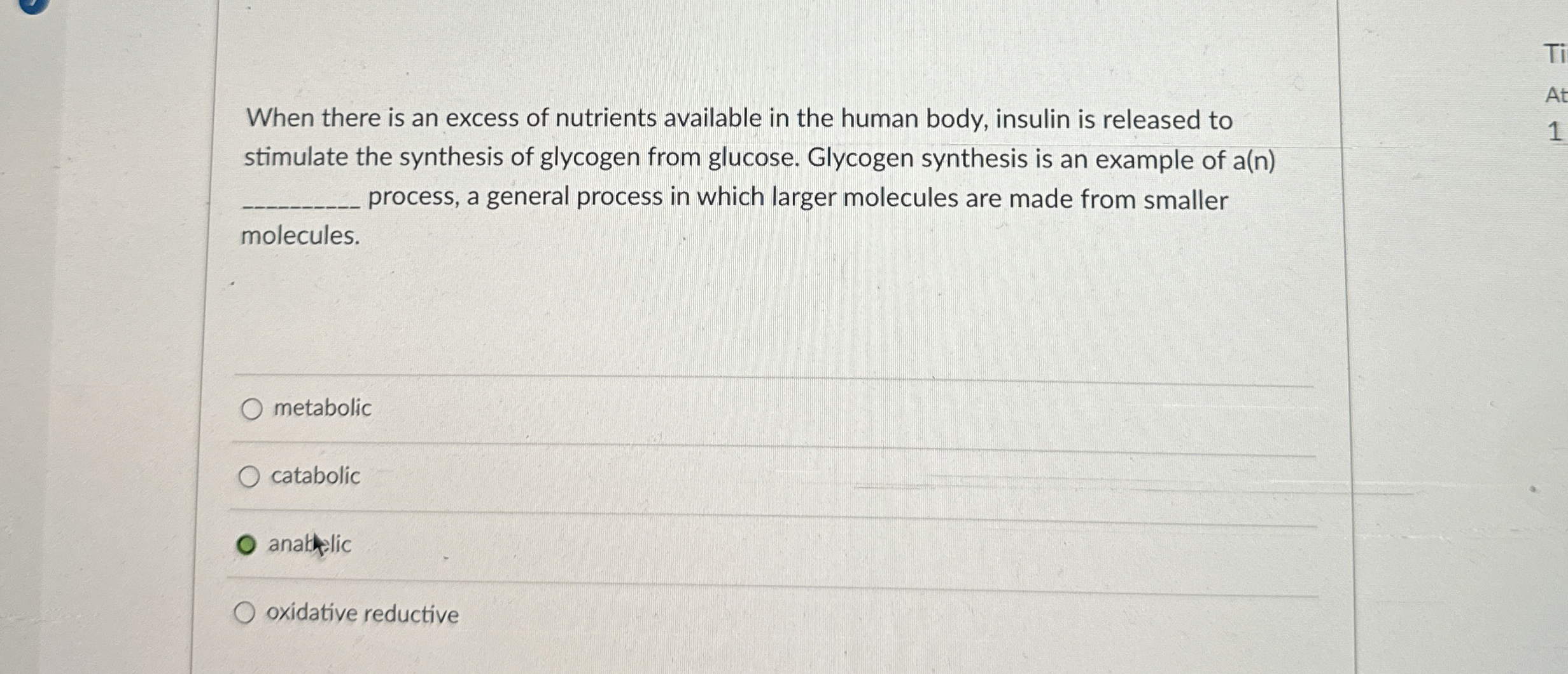 Solved When there is an excess of nutrients available in the | Chegg.com