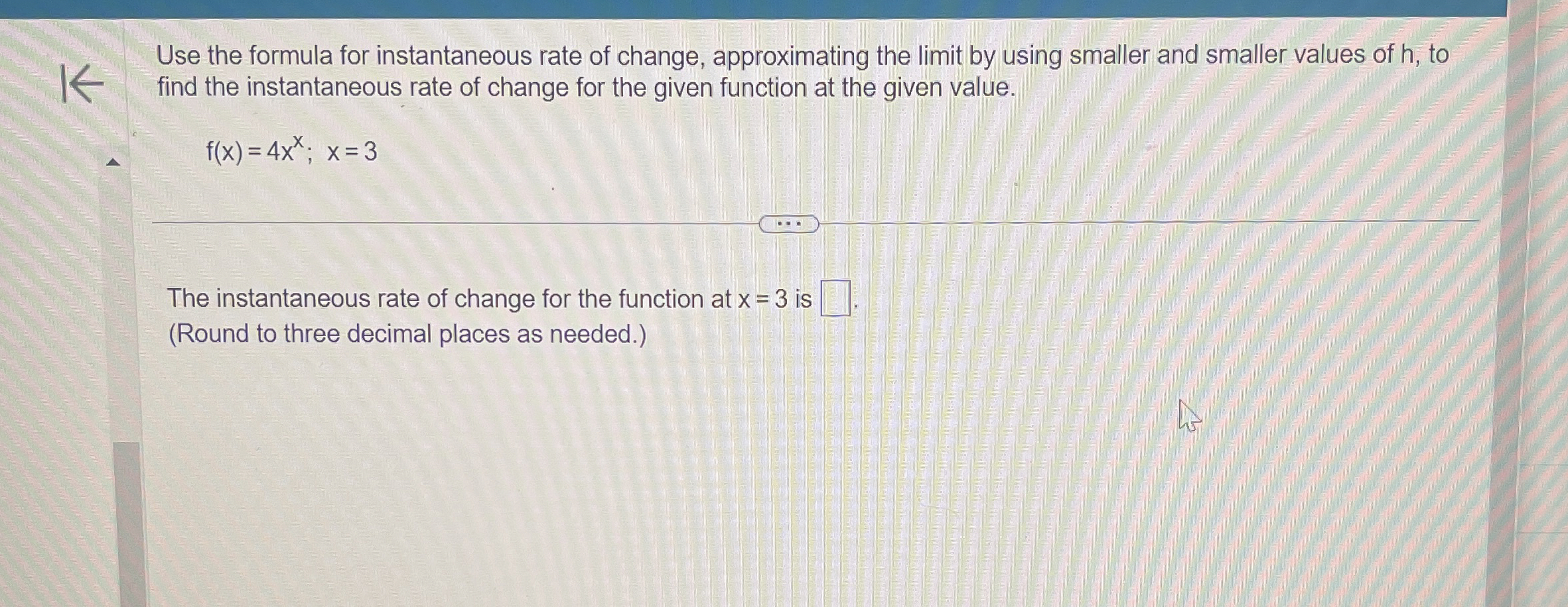Solved Use the formula for instantaneous rate of change, | Chegg.com