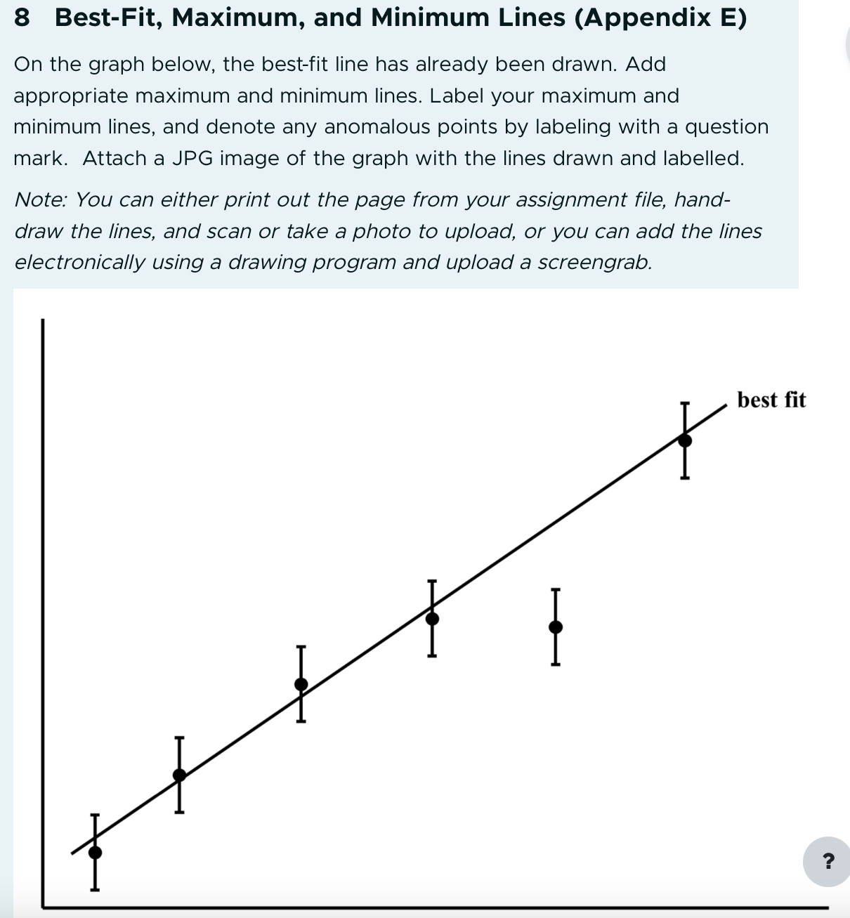 Solved 8 ﻿Best-Fit, Maximum, and Minimum Lines (Appendix | Chegg.com