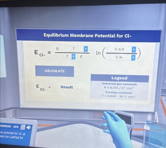 Ecl=zΓ⋅FR⋅T⋅ln(c in Tcout T) | Chegg.com