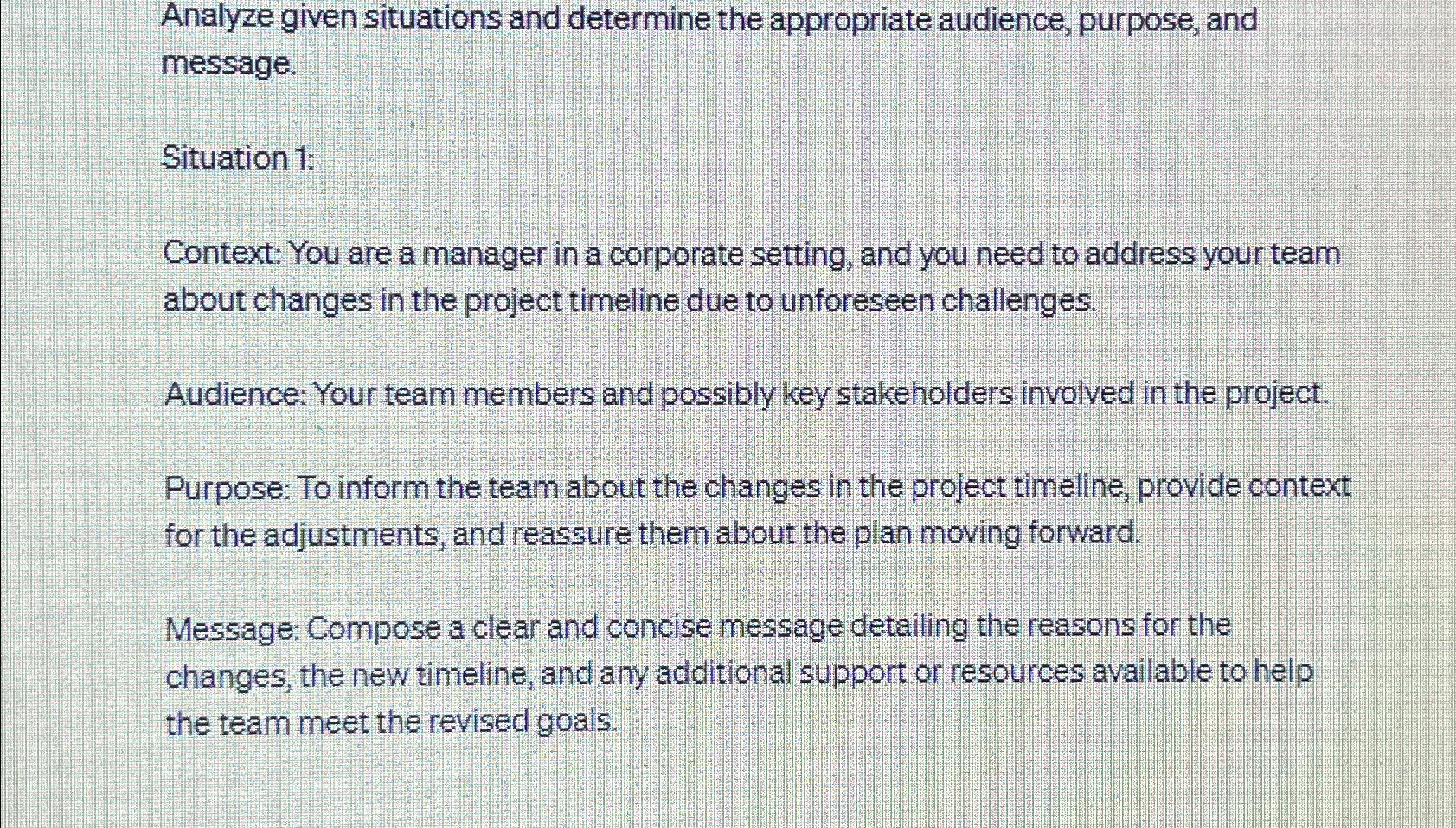 Solved Analyze given situations and determine the | Chegg.com