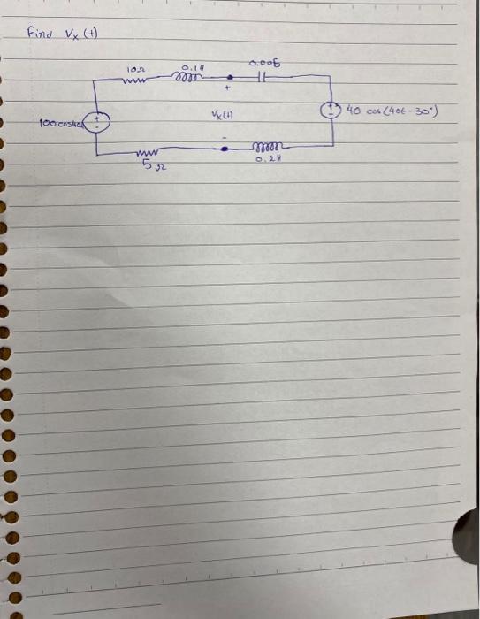 Solved Find Vx(t) | Chegg.com