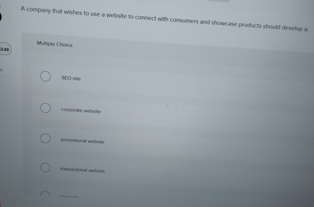 Solved A company that wishes to use a website to connect | Chegg.com