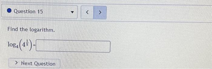 Solved Find the logarithm. | Chegg.com