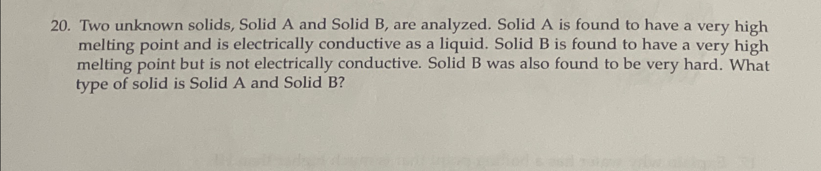 Solved Two unknown solids, Solid A and Solid B, ﻿are | Chegg.com