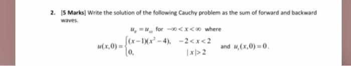 Solved 2. [5 Marks] Write the solution of the following | Chegg.com