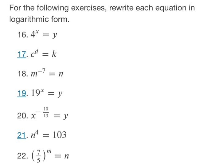 Solved For the following exercises, rewrite each equation in | Chegg.com