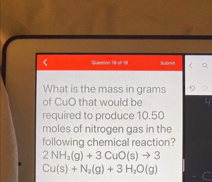 Solved What is the mass in grams of CuO that would be | Chegg.com