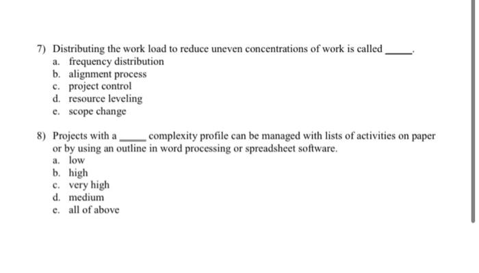 Solved 2. (6pts) True/False Questions 1) If any activity on | Chegg.com