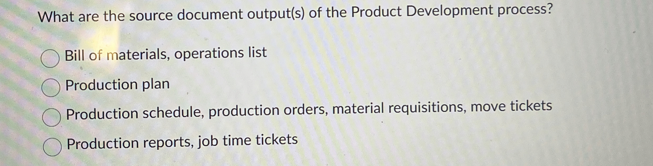 Solved What are the source document output(s) ﻿of the | Chegg.com