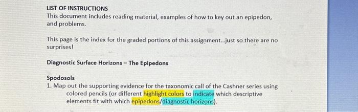 Solved UST OF INSTRUCTIONS This document includes reading | Chegg.com