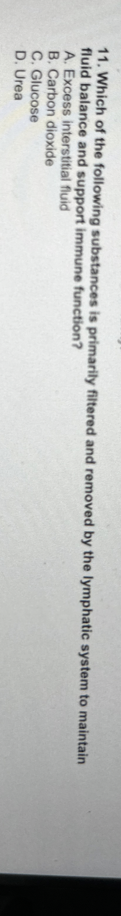 Solved Which of the following substances is primarily | Chegg.com