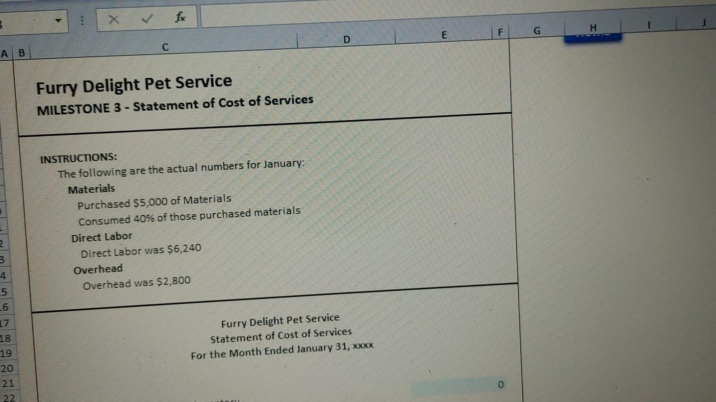 ACC 202 Milestone Three Income Statement Revenue | Chegg.com