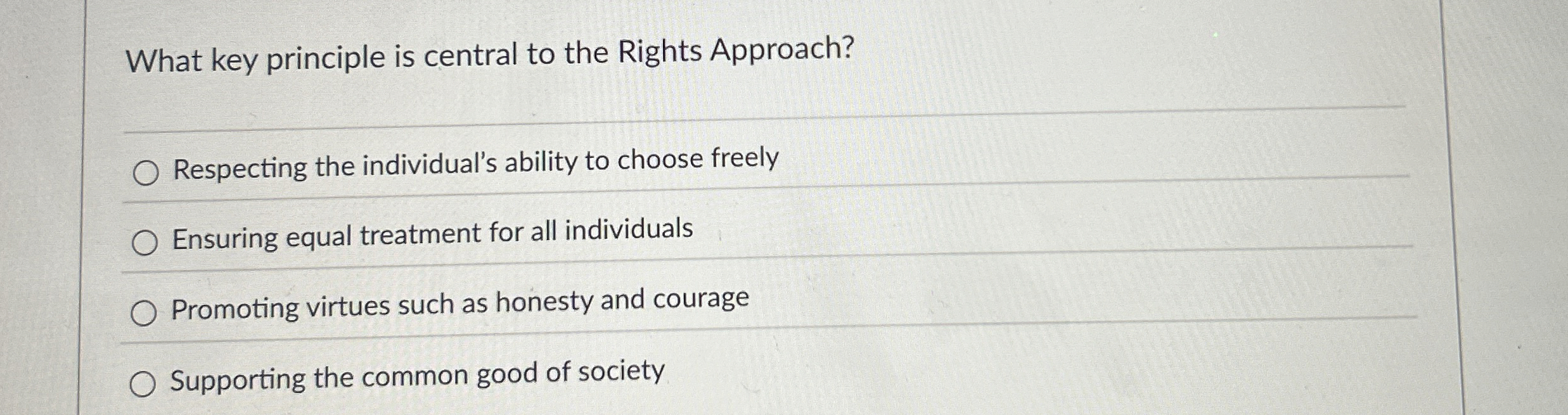 Solved What key principle is central to the Rights | Chegg.com