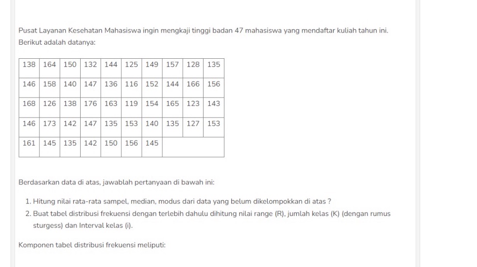 Solved Pusat Layanan Kesehatan Mahasiswa ingin mengkaji | Chegg.com