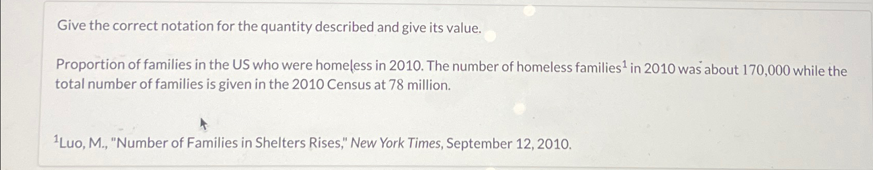 Solved Give the correct notation for the quantity described | Chegg.com