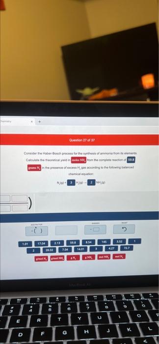 Solved Chemistry # 3 80 F3 E 1.01 D X Consider the | Chegg.com