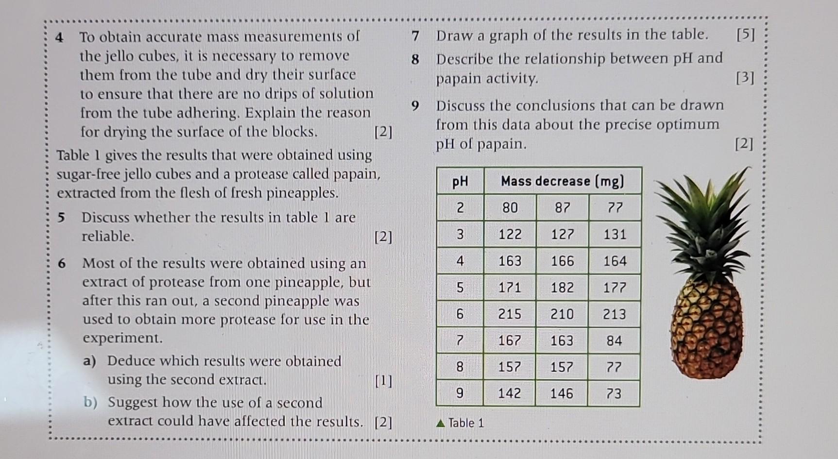 Solved 4 To obtain accurate mass measurements of 7 Draw a | Chegg.com