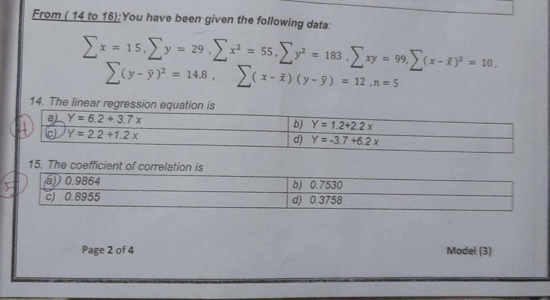 Solved 16- The coefficient of correlation indicates: a. | Chegg.com